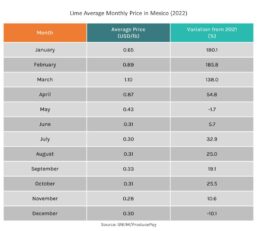 Lime market insights for the United States and Latin America. - ProducePay